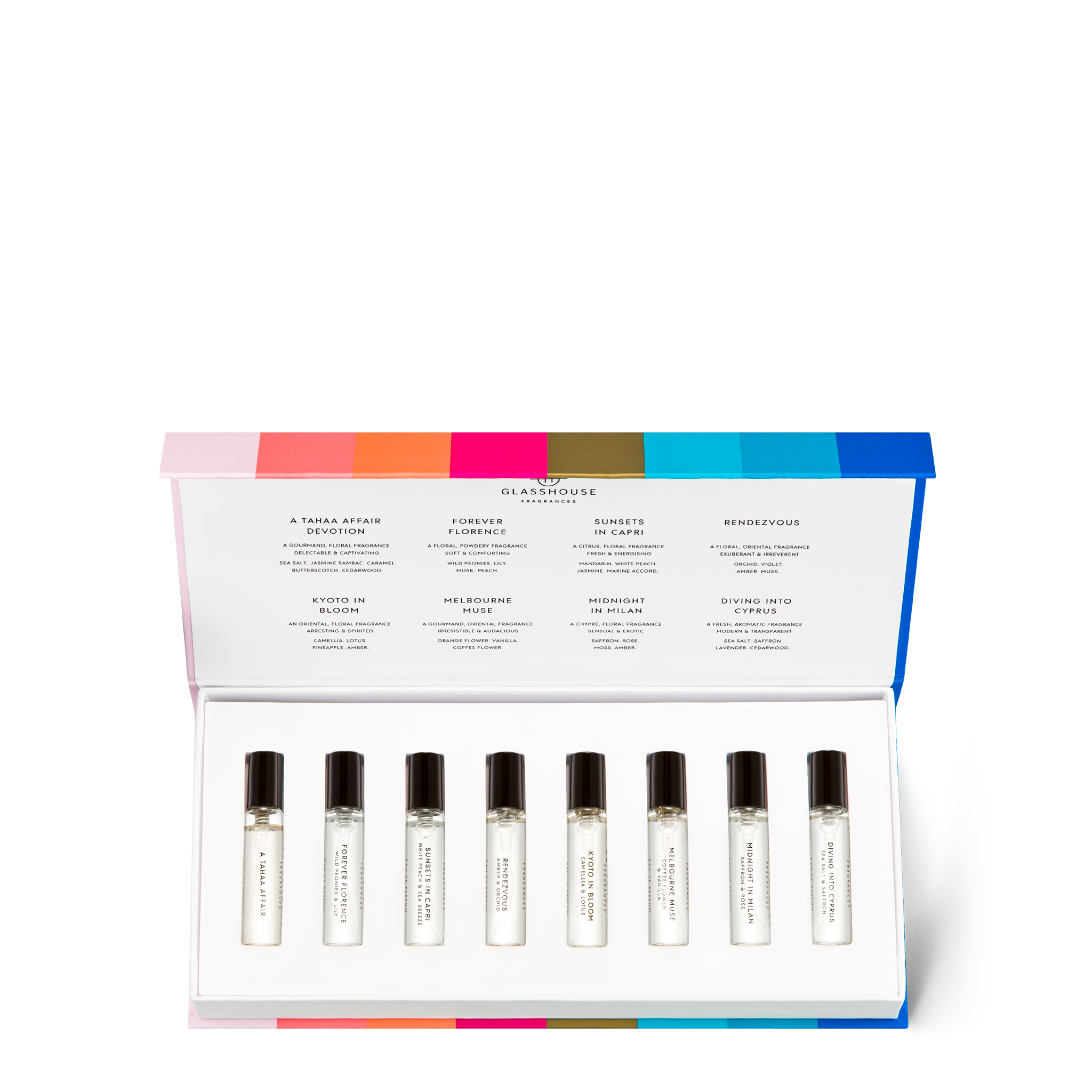 Fragrance Library - 8 x 5mL Eau de Parfums | Glasshouse Fragrances ...